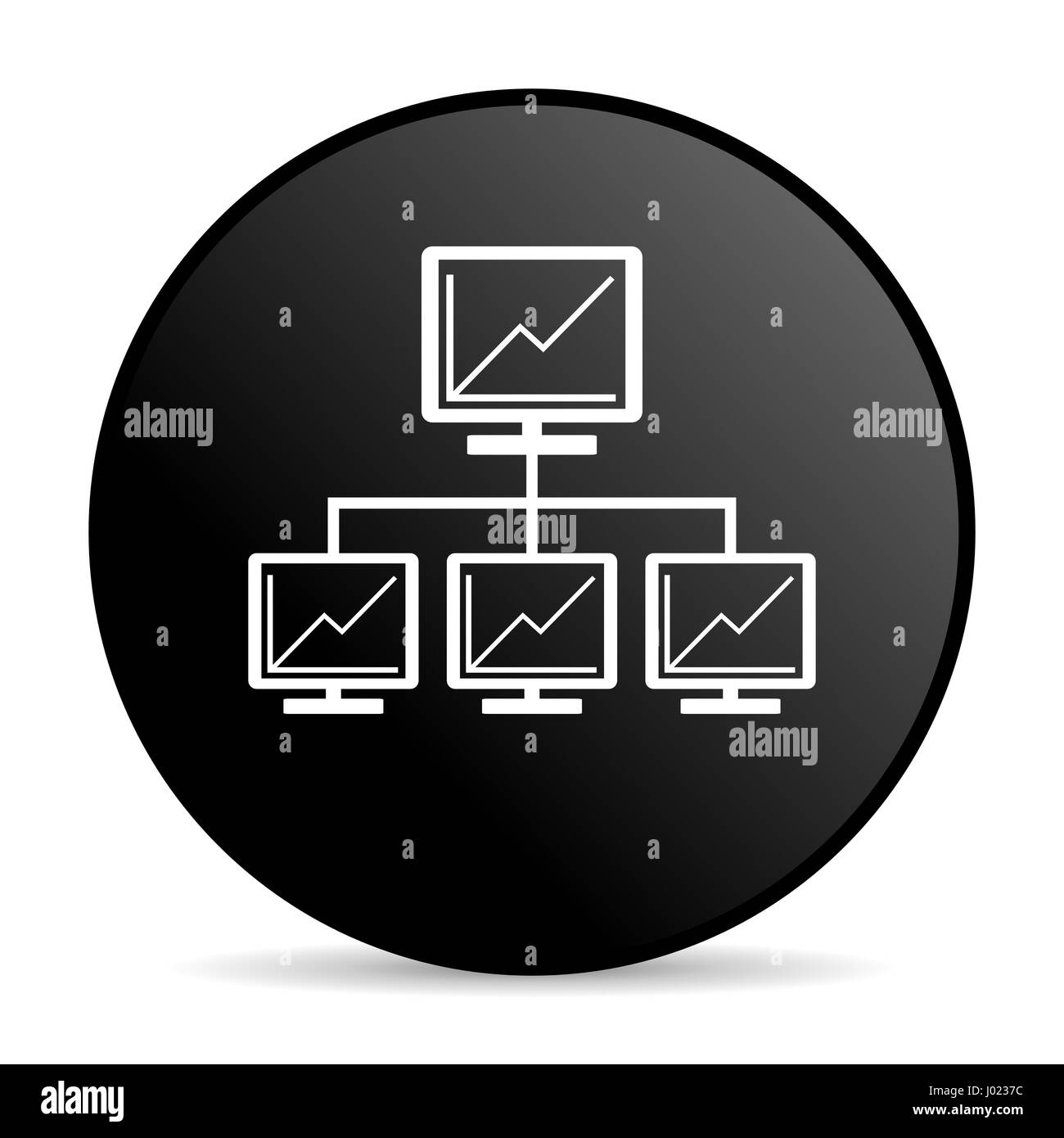 Computer Network Icon Black