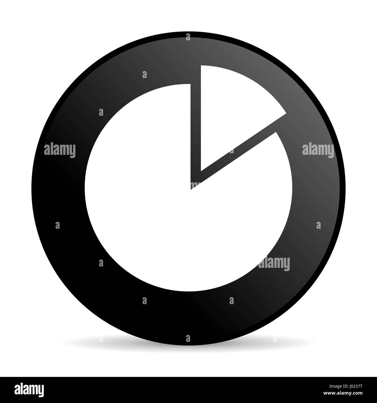Chart black color web design round internet icon on white background ...