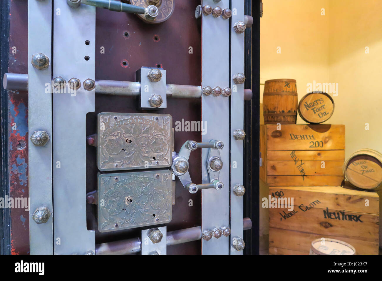 Vault on Display in The Federal Hall National Memorial, NYC Stock Photo ...