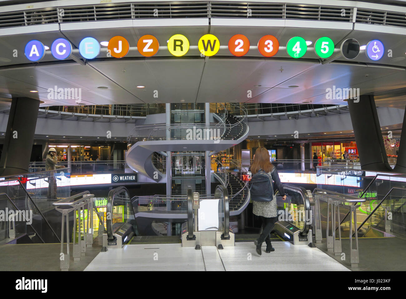 The Fulton Center Subway Station in Lower Manhattan, NYC, USA Stock ...