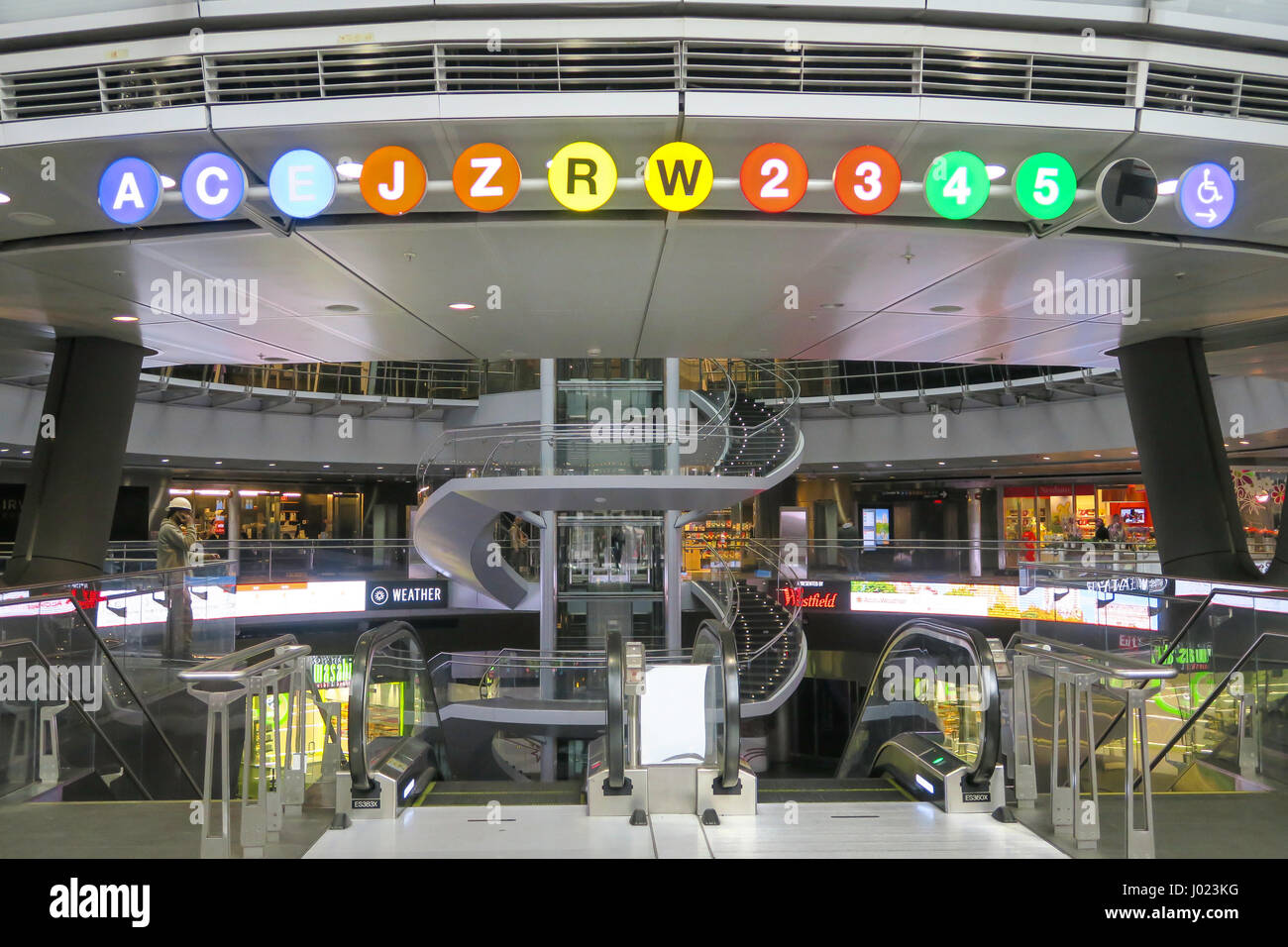 The Fulton Center Subway Station in Lower Manhattan, NYC, USA Stock ...