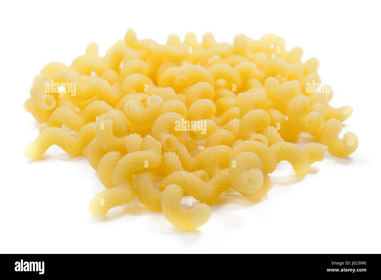 italian pasta portion isolated on white background Stock Photo - Alamy