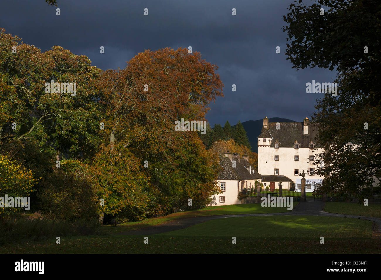 Main entrance to Traquair House, reputedly Scotland's oldest inhabited ...