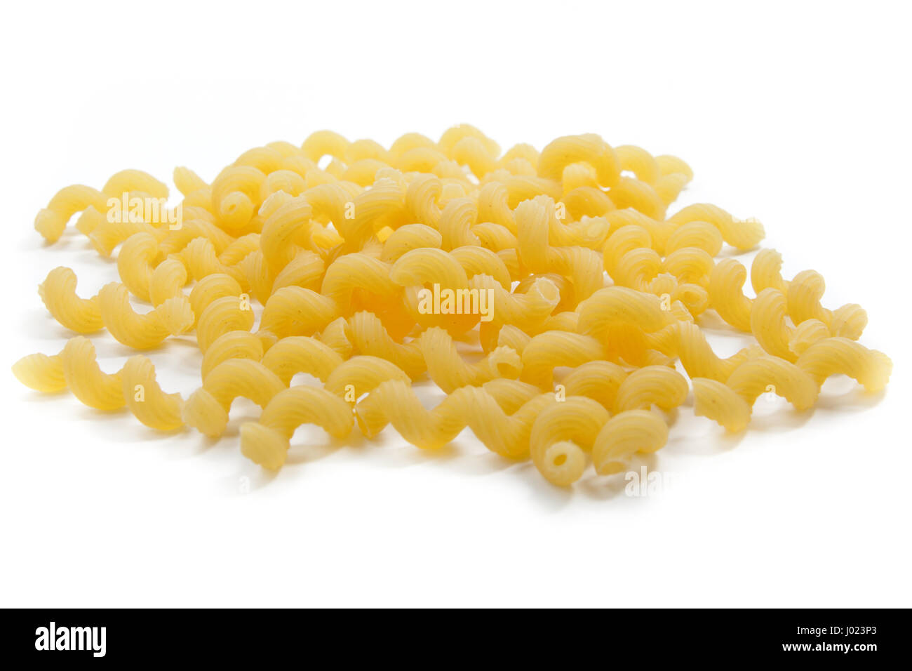 italian pasta portion isolated on white background Stock Photo - Alamy
