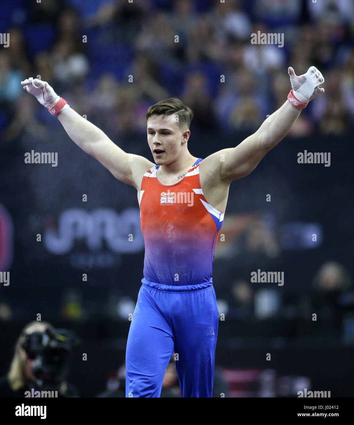 Great Britain's Brinn Bevan celebrates after competing in the ...