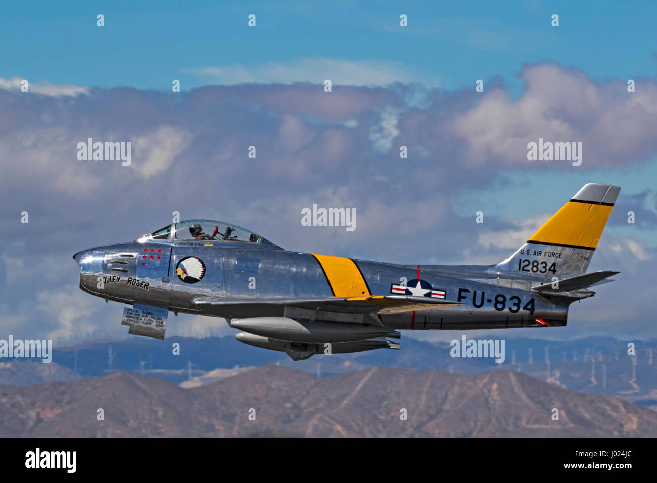 Airplane US Air Force jet fighter from the Korean War Stock Photo - Alamy