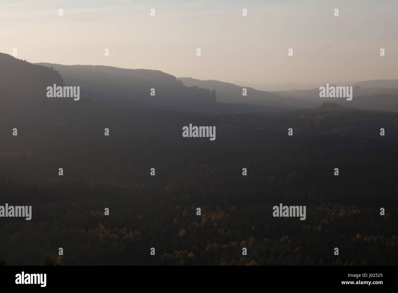 Autumn in german Mountains and Forests - Saxon Switzerland is a hilly ...