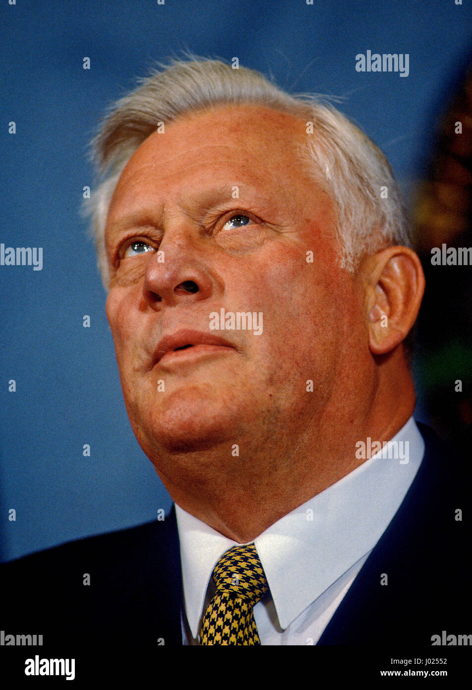 Algirdas Brazauskas the President of Lithuania during a joint news ...