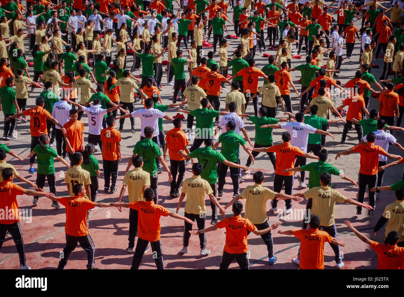 Students from Kelki school in Thimphu Bhutan participate in outdoor ...