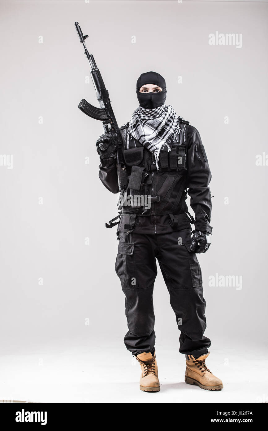 Military, war, conflict, soldiers - Special forces soldier man hold ...