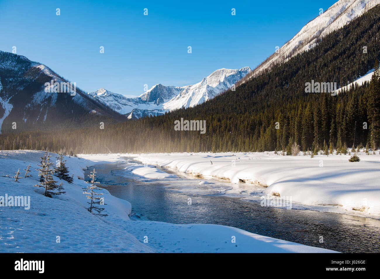 Winter in the mountains Banff National Park Alberta Canada Stock Photo ...