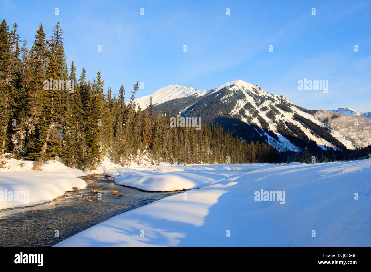 Winter in the mountains Banff National Park Alberta Canada Stock Photo ...