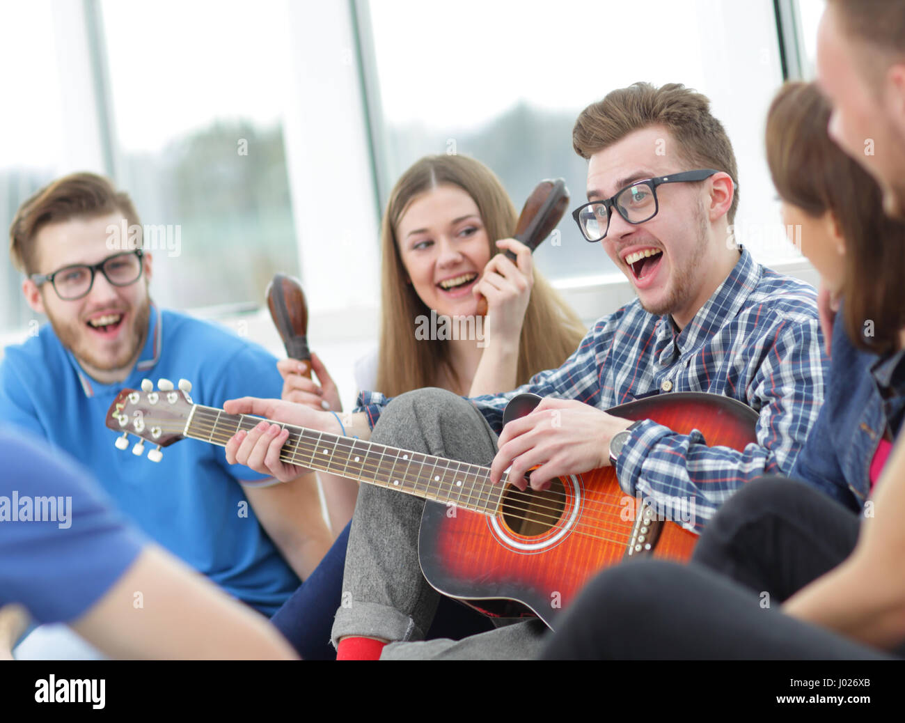 Funny young people smile and having fun Stock Photo - Alamy