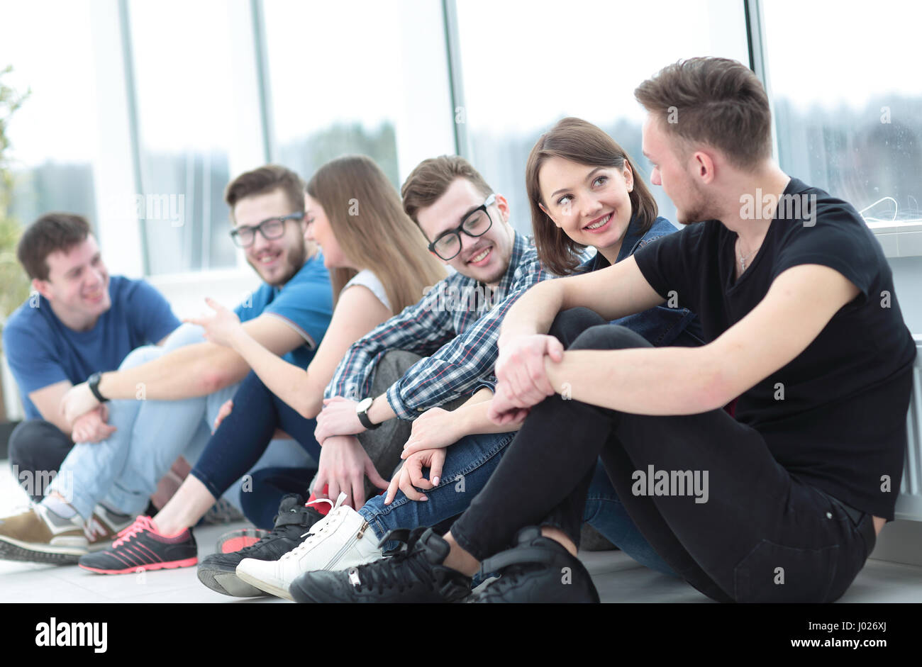 Funny young people smile and having fun Stock Photo - Alamy