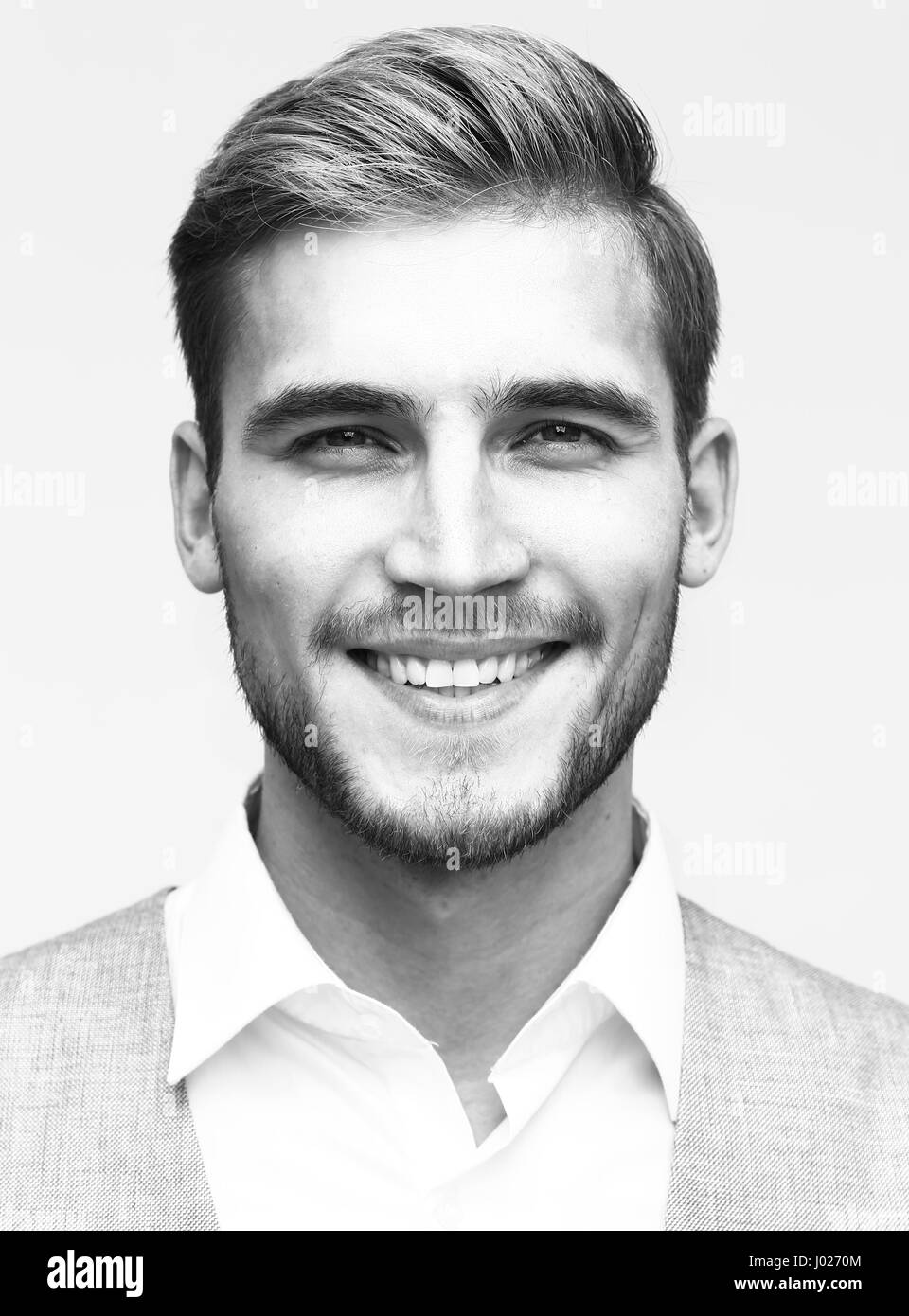 Portrait of an elegant handsome man smiling Stock Photo - Alamy