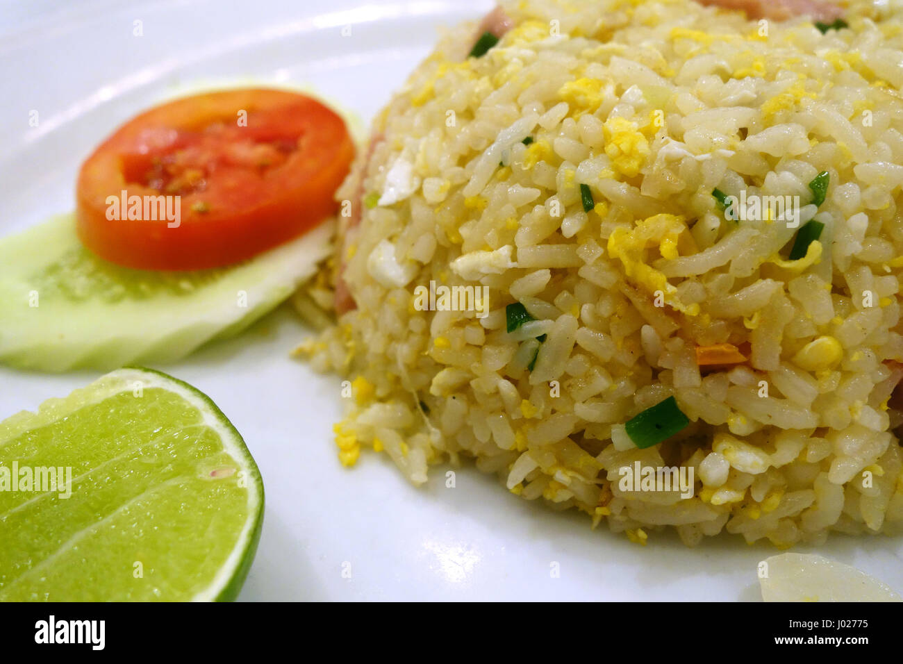 Thai Style Fried rice with pork in Bangkok Stock Photo - Alamy