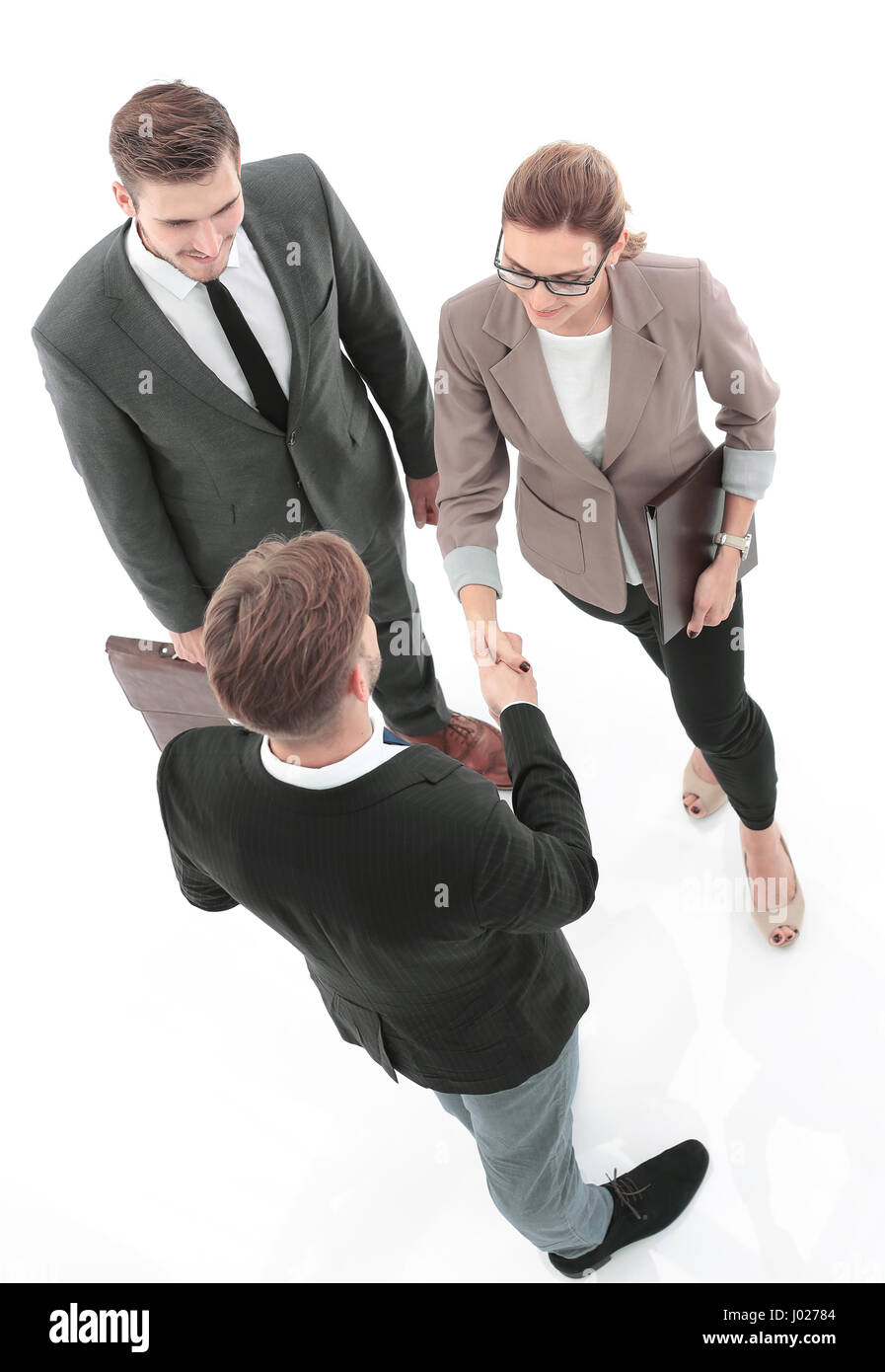 Colleagues in modern office working Cut Out Stock Images & Pictures - Alamy