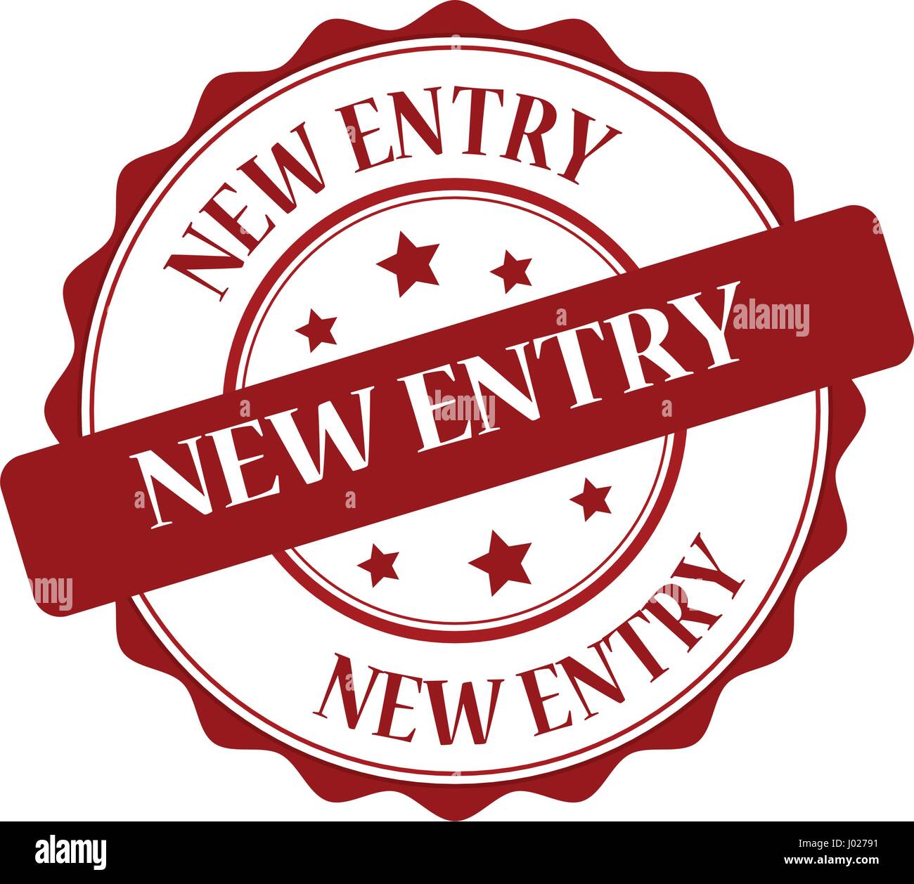 New Entry Red Stamp Illustration Stock Vector Image And Art Alamy 
