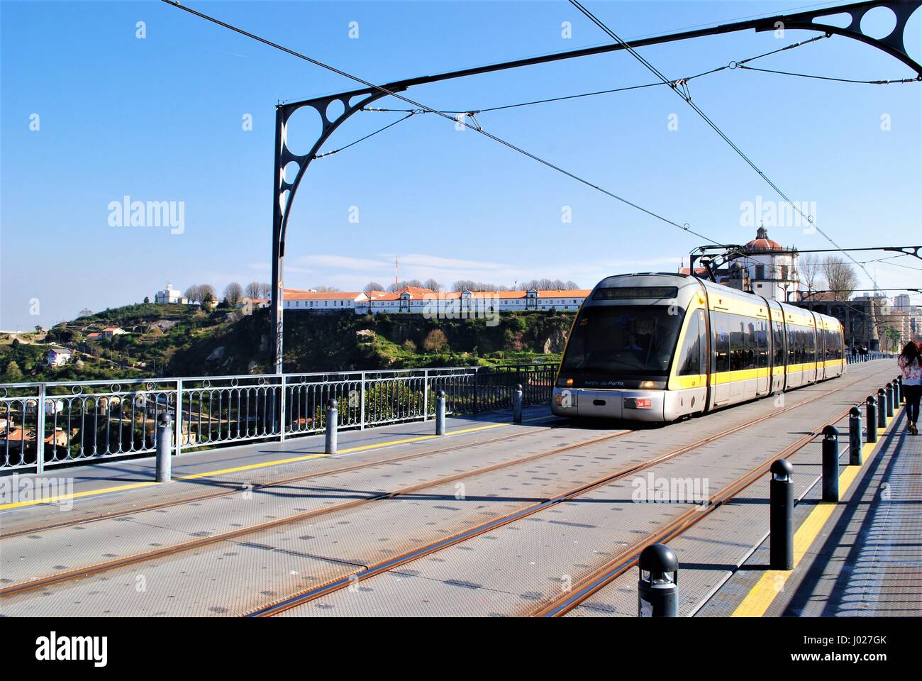A typical train in Porto Stock Photo - Alamy
