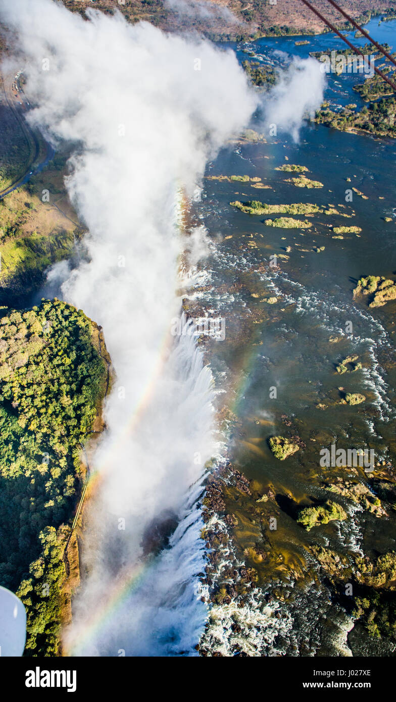 View of Victoria Falls from the ground. Mosi-oa-Tunya National park ...