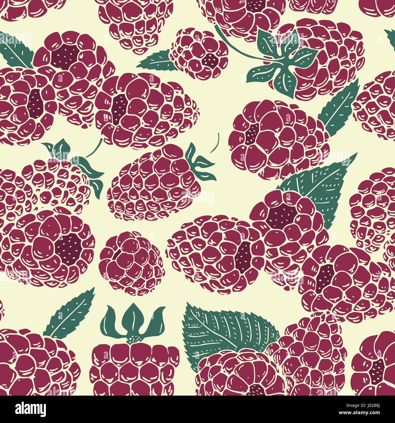 vector raspberry seamless pattern. background, pattern, fabric design, wrapping paper, cover ...
