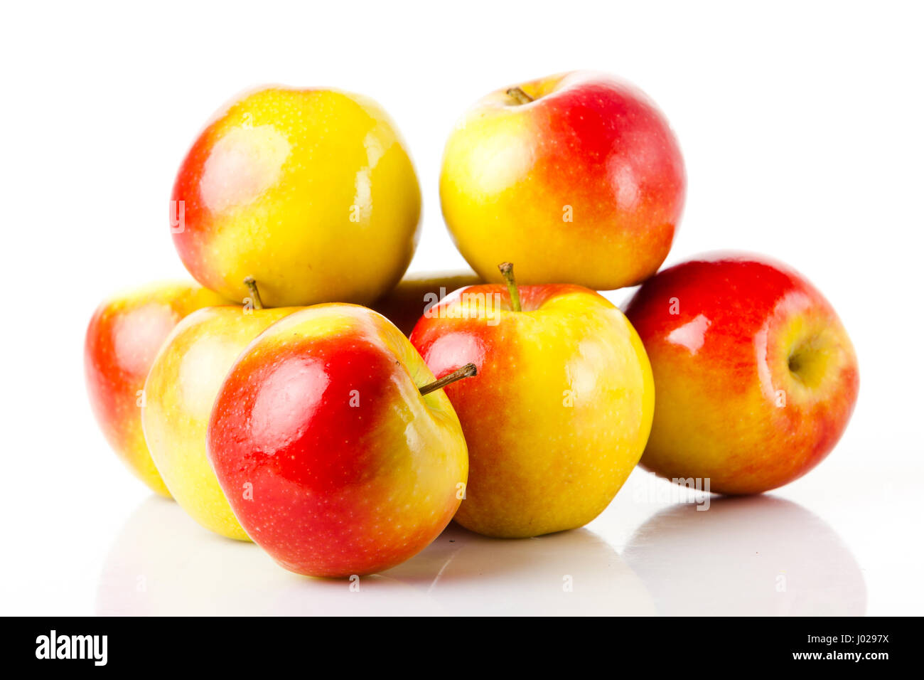 fresh colorful apples isolated on white background Stock Photo - Alamy