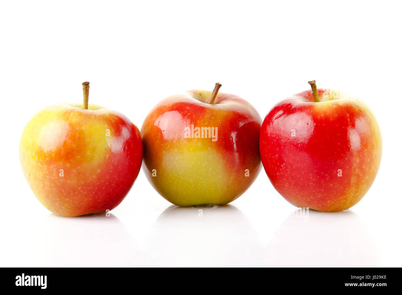 fresh colorful apples isolated on white background Stock Photo - Alamy
