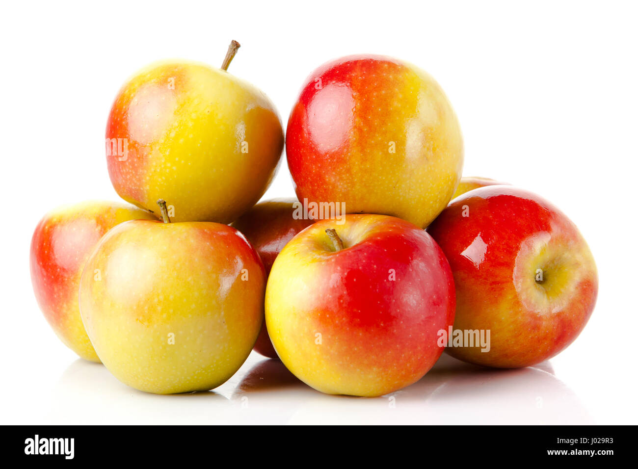 fresh colorful apples isolated on white background Stock Photo - Alamy