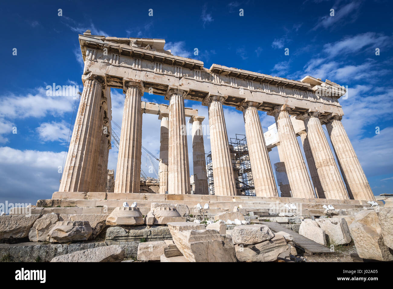 Parthenon temple dedicated to the goddess Athena,, part of Acropolis of ...