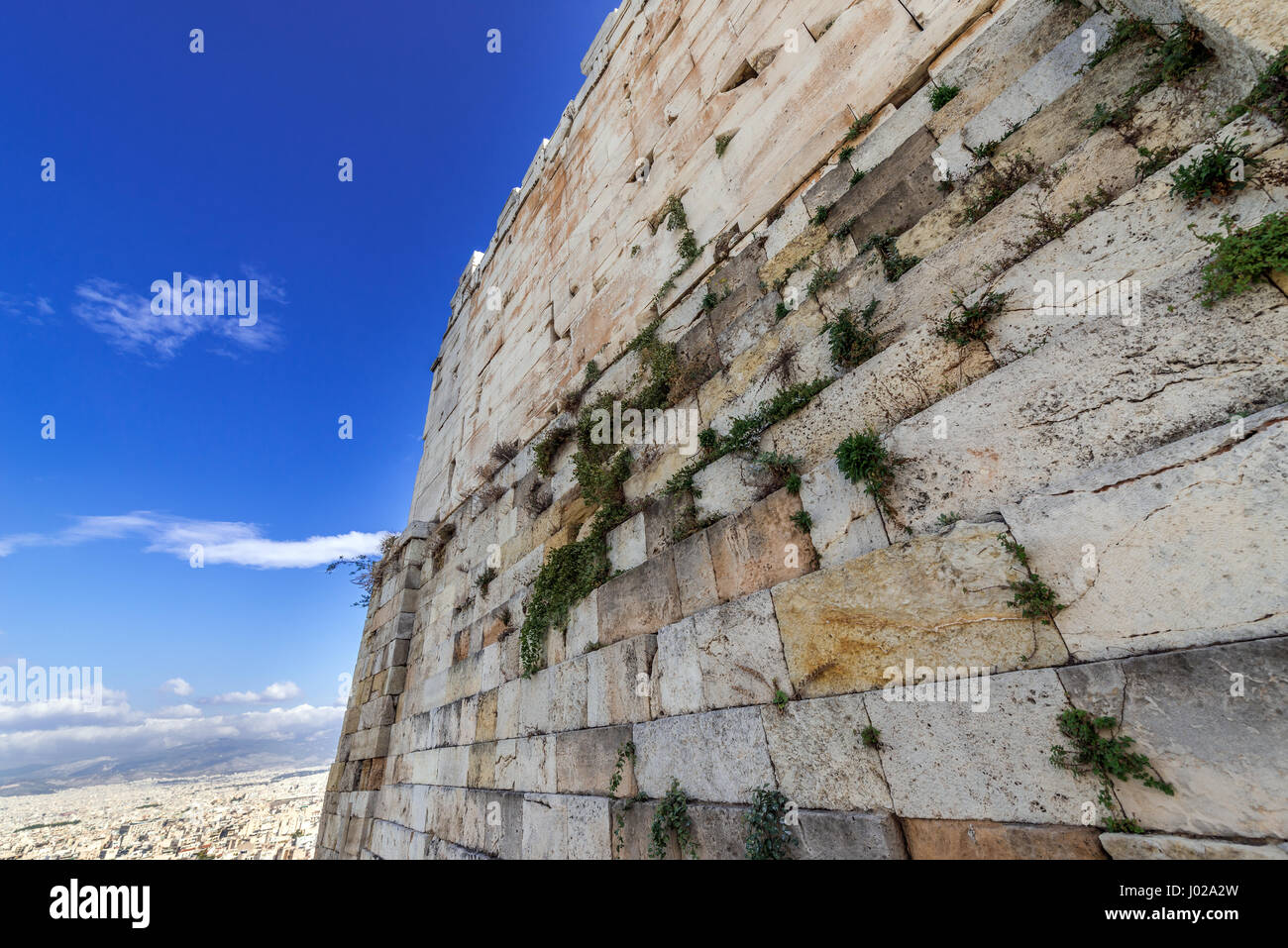 Walls of Acropolis of Athens city, Greece Stock Photo - Alamy