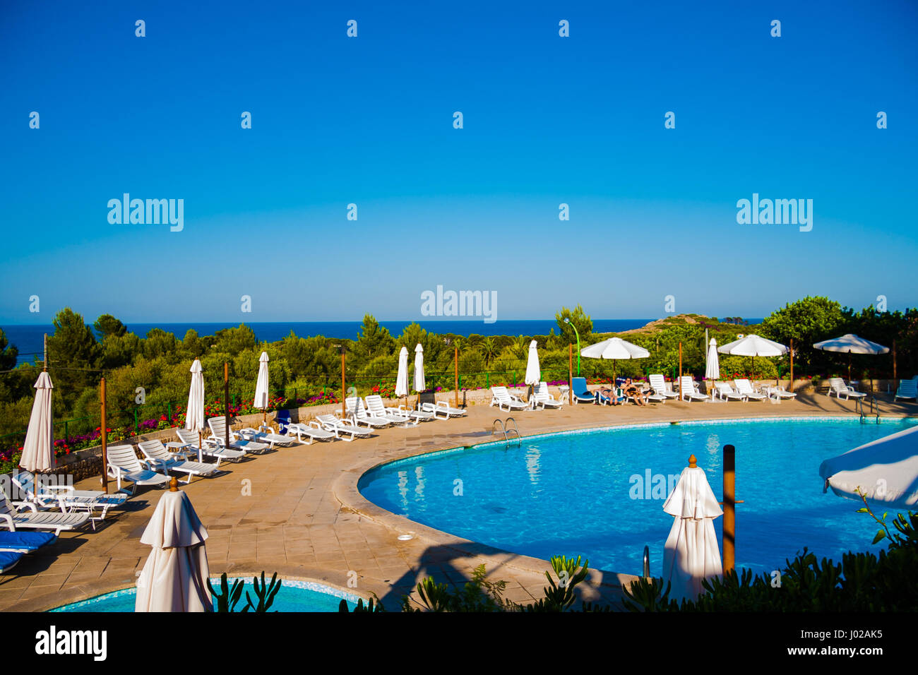 Swimming pool of luxury hotel. water pool Stock Photo - Alamy