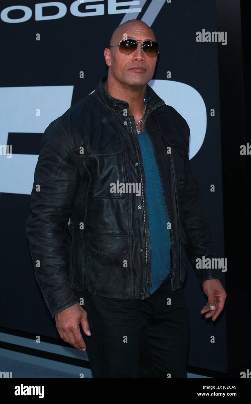 New York, NY, USA. 8th Apr, 2017. Dwayne Johnson at the world premiere ...