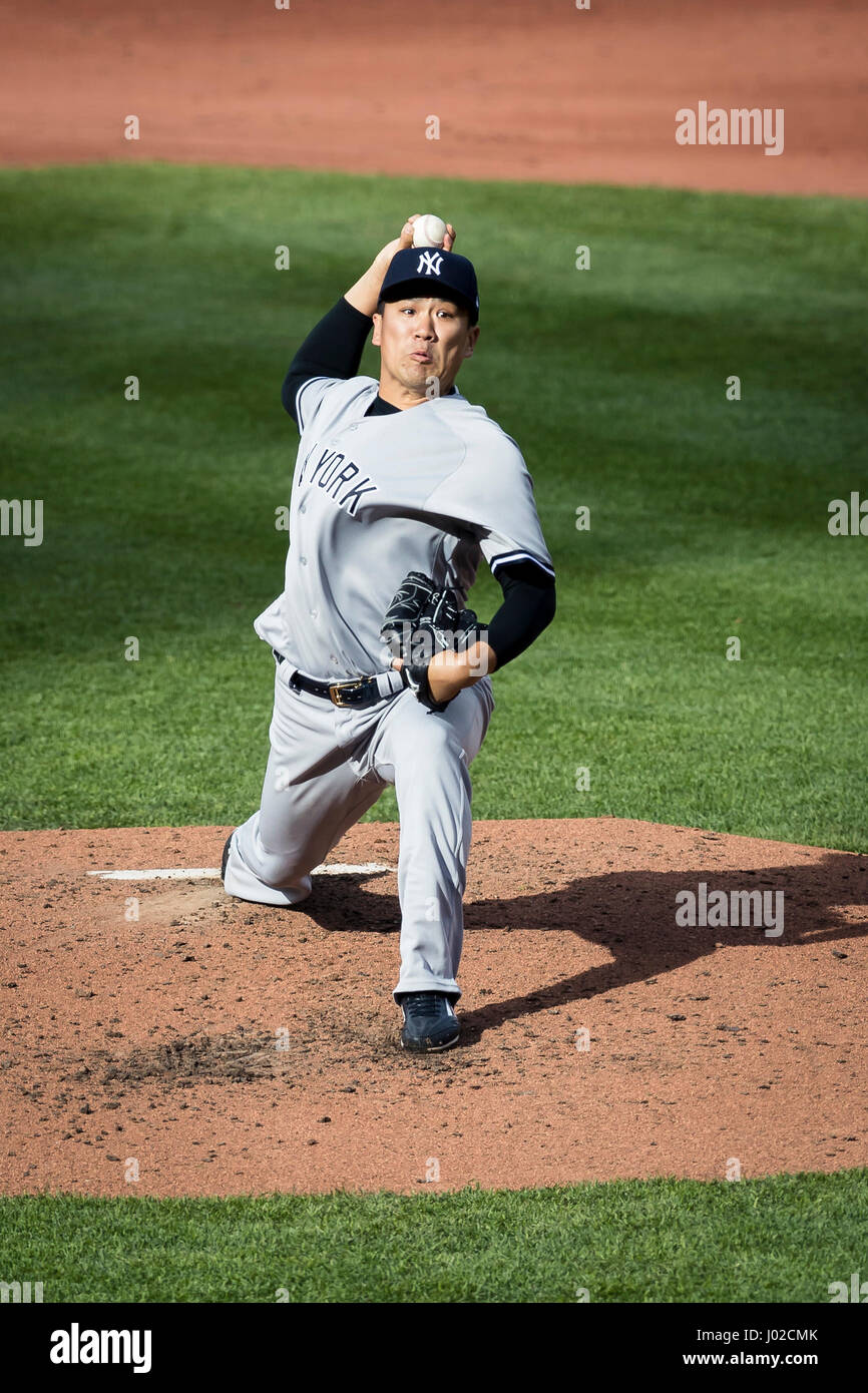 Baltimore, Maryland, USA. 8th Apr, 2017. New York Yankees starting ...