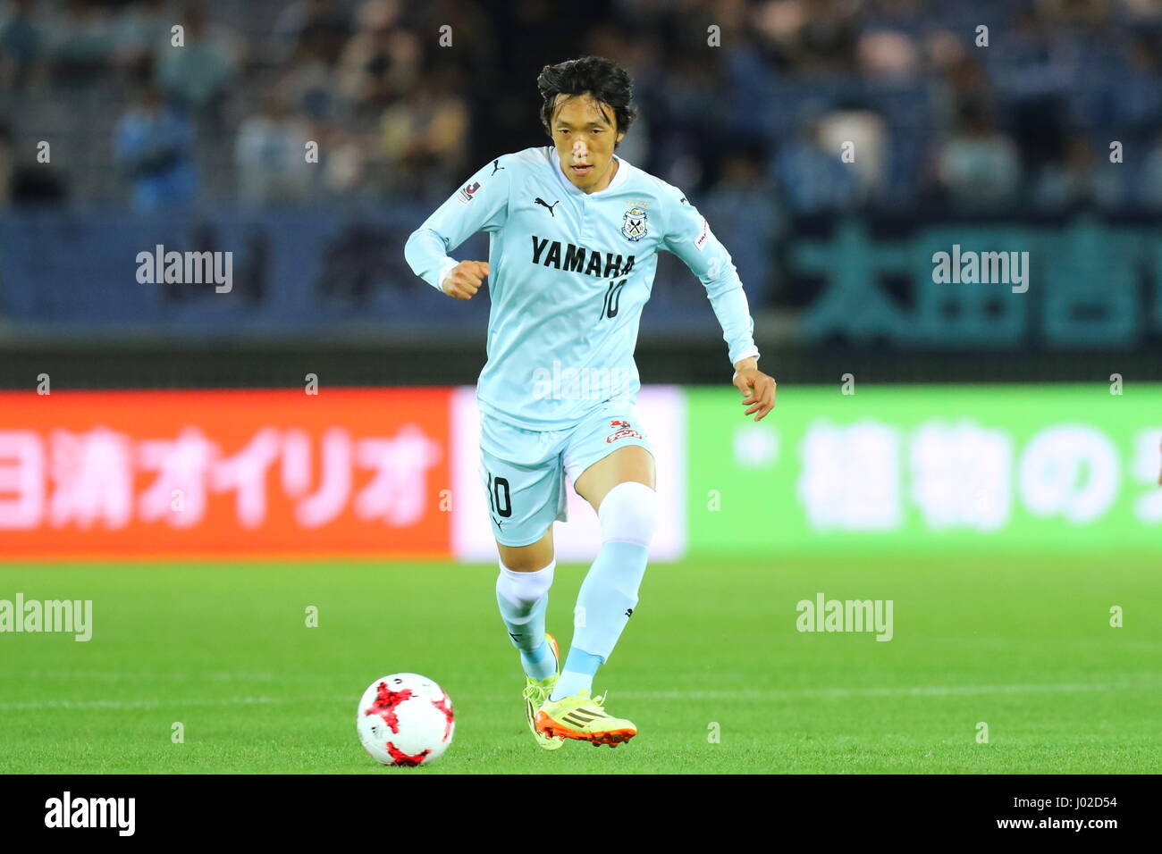 Kanagawa, Japan. 8th Apr, 2017. Shunsuke Nakamura (Jubilo) Football ...