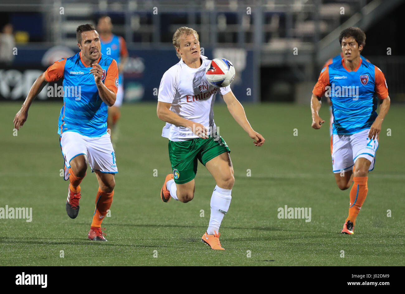 Miami, Florida, USA. 08th Apr, 2017. New York Cosmos forward Eugene ...