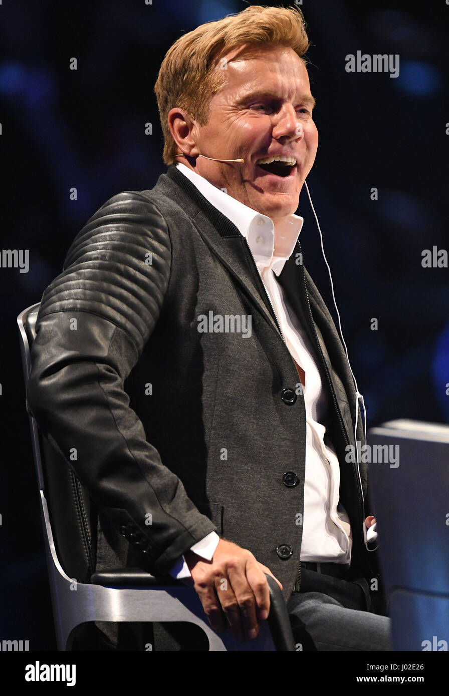 Cologne, Germany. 08th Apr, 2017. Judge Dieter Bohlen seen during the ...