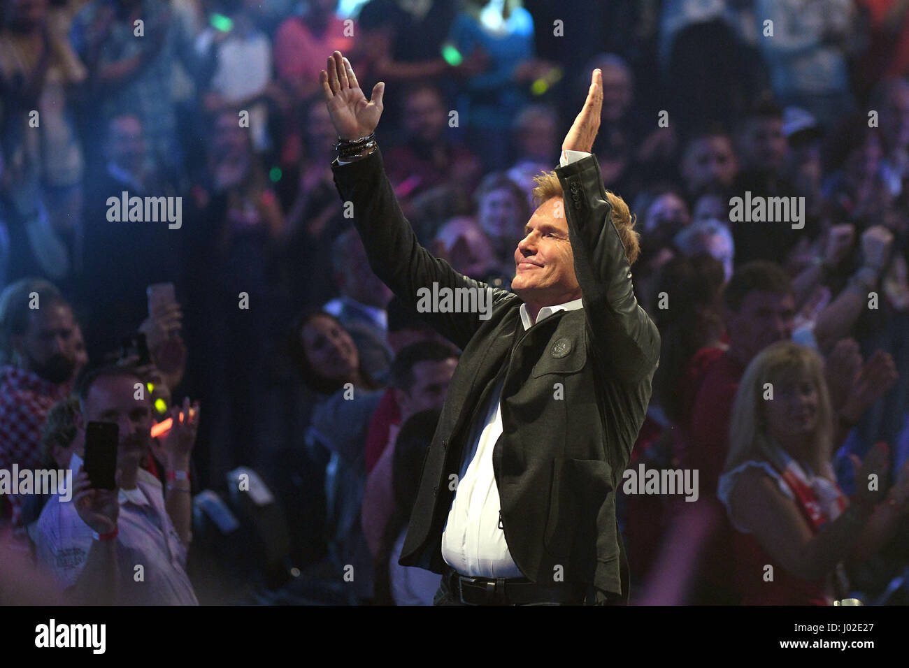 Cologne, Germany. 08th Apr, 2017. Judge Dieter Bohlen seen during the ...