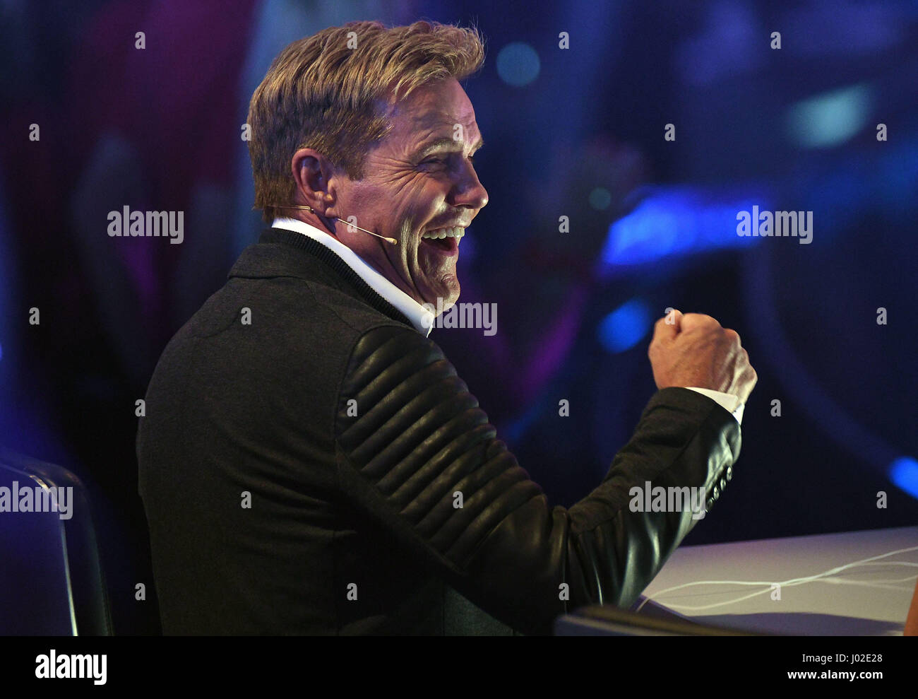 Cologne, Germany. 08th Apr, 2017. Judge Dieter Bohlen seen during the ...