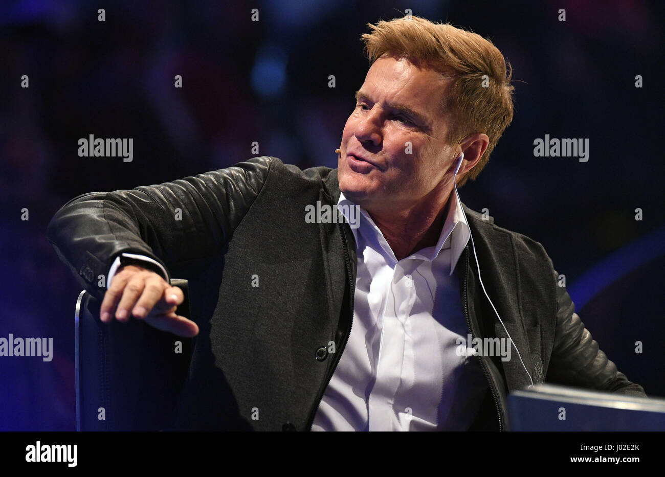 Cologne, Germany. 08th Apr, 2017. Judge Dieter Bohlen seen during the ...