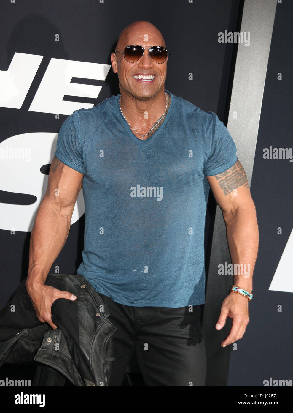 New York, New York, USA. 8th Apr, 2017. Actor DWAYNE JOHNSON aka THE ...