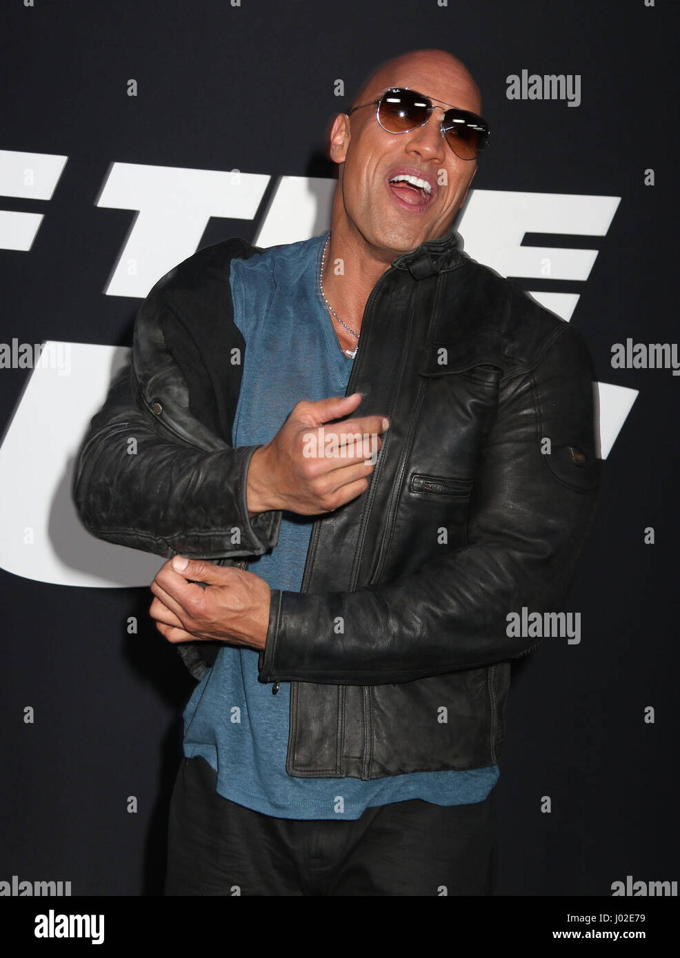 New York, New York, USA. 8th Apr, 2017. Actor DWAYNE JOHNSON aka THE ...