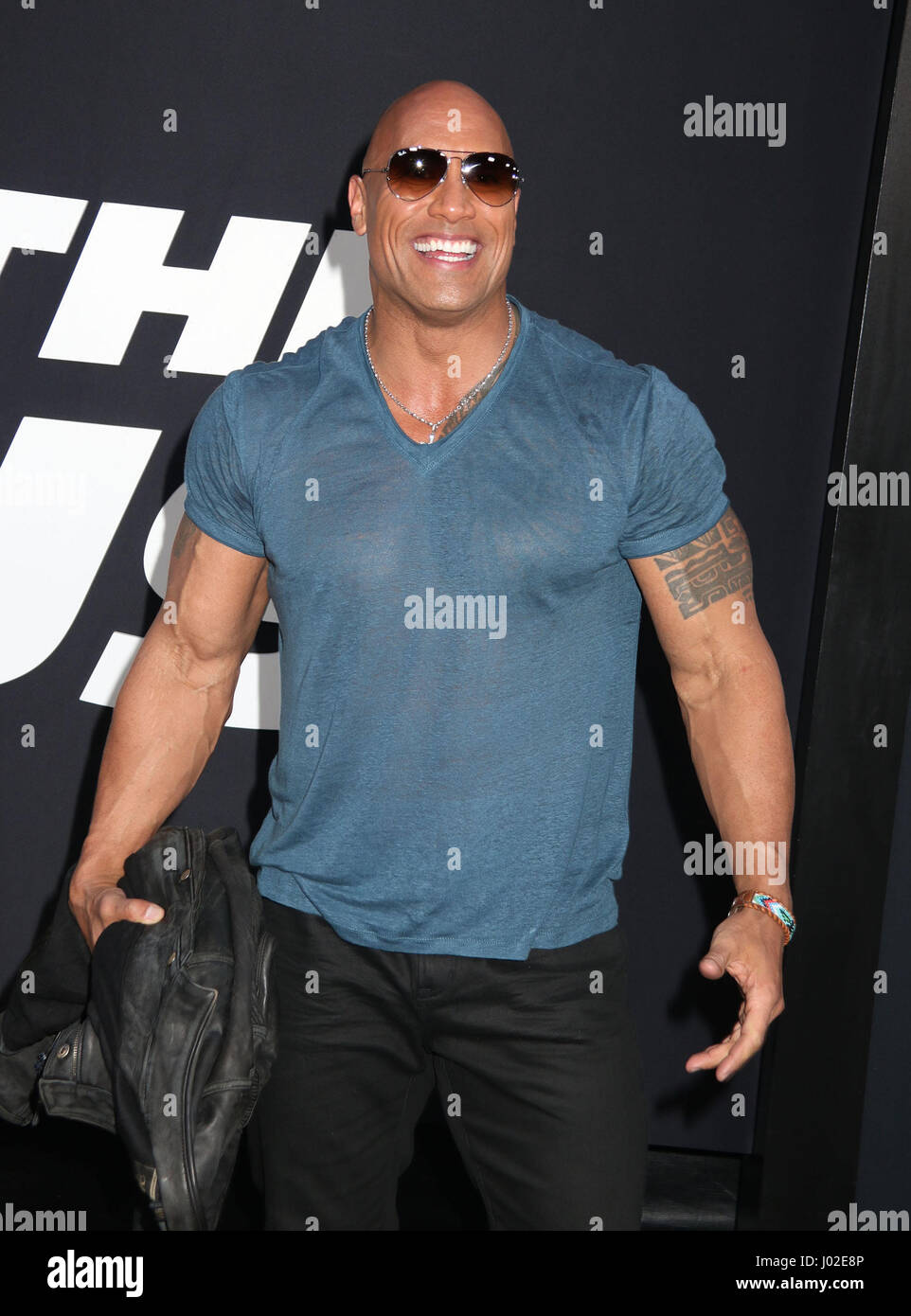 New York, New York, USA. 8th Apr, 2017. Actor DWAYNE JOHNSON aka THE ...