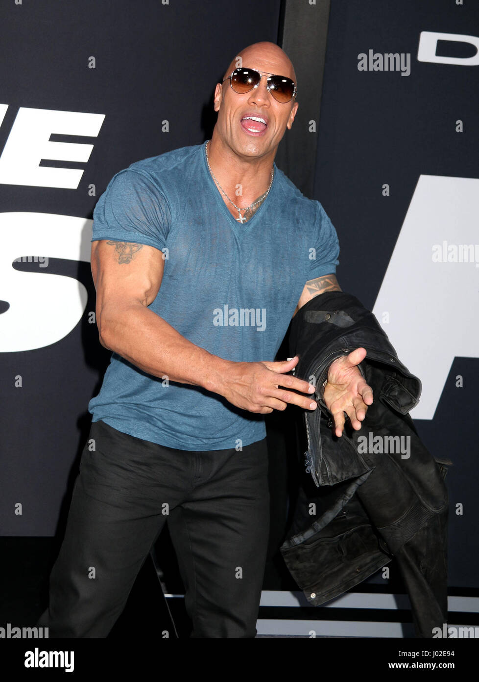 New York, New York, USA. 8th Apr, 2017. Actor DWAYNE JOHNSON aka THE ...