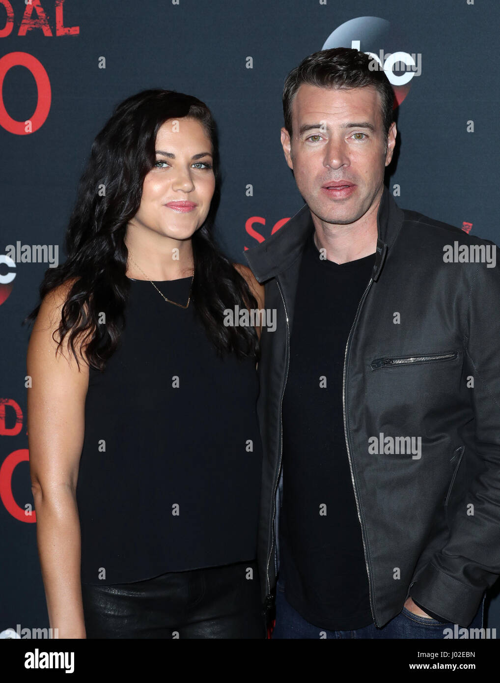 WEST HOLLYWOOD, CA - April 08: Scott Foley, Marika Dominczyk, At ABC's ...