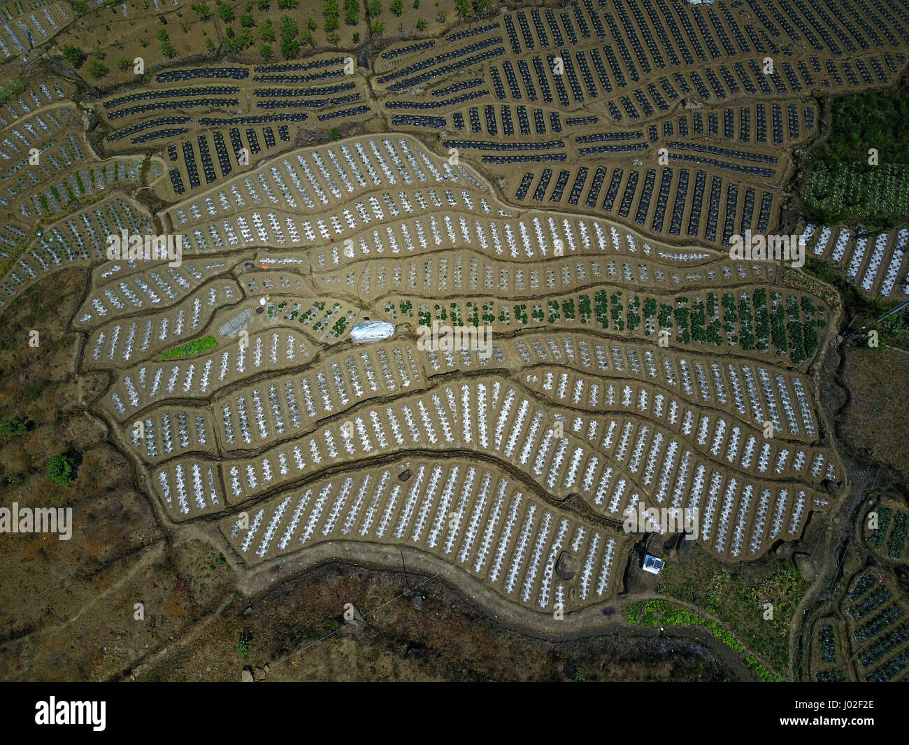 Guiyang. 8th Apr, 2017. Aerial photo taken on April 8, 2017 shows ...