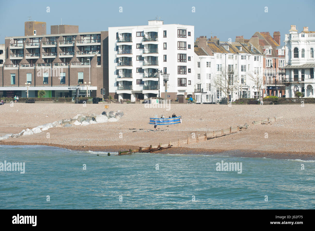Apartments overlooking the promenade, beach and seafront at Worthing ...