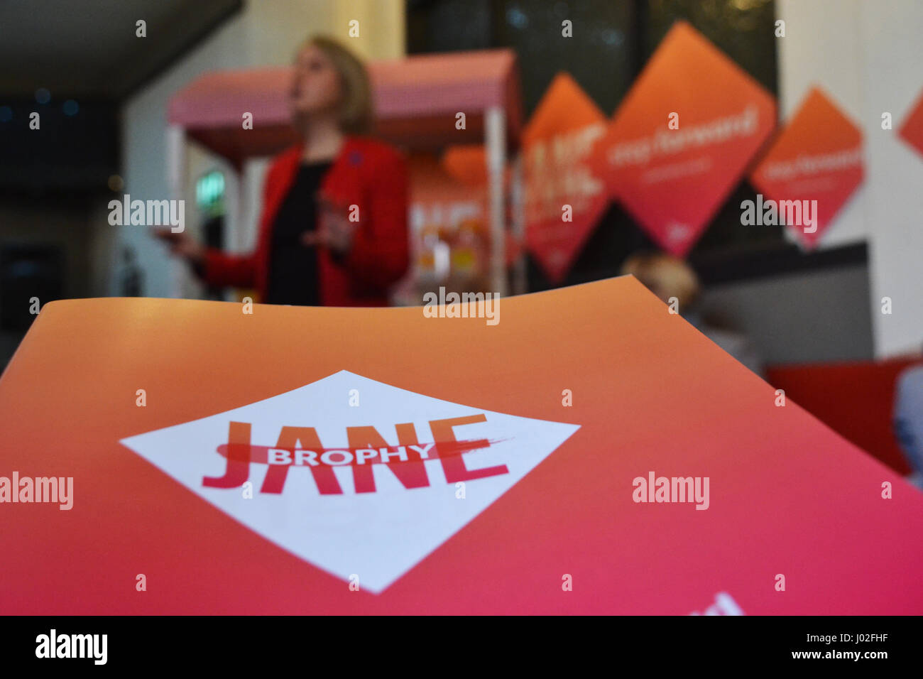 Manchester, UK. 8th April, 2017. Jane Brophy (Liberal Democrat ...