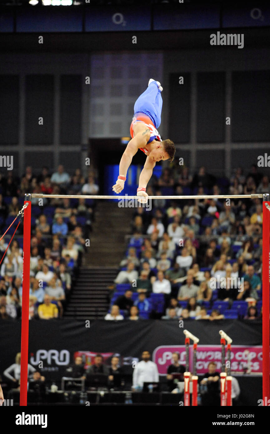 London, UK. 8th April, 2017. Brinn Bevan (GBR) competing in the High ...