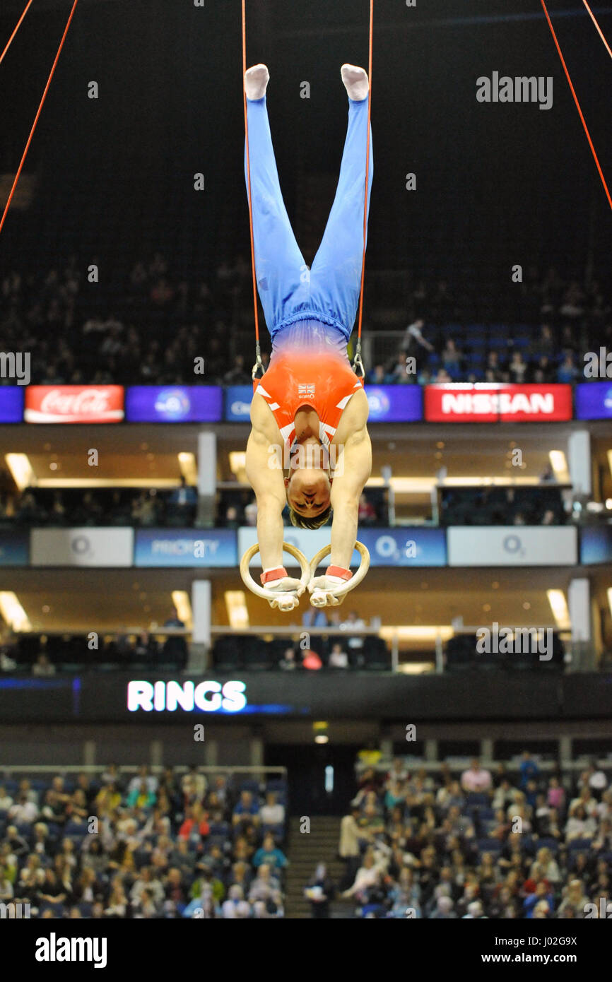 Sam oldham competing on the rings hi-res stock photography and images ...