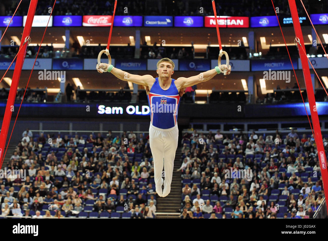 Sam oldham competing on the rings hi-res stock photography and images ...